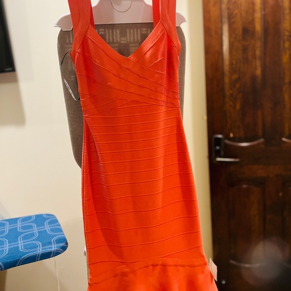 Herve Leger | Dresses | Herve Leger Fiery Red Dress | Poshmark